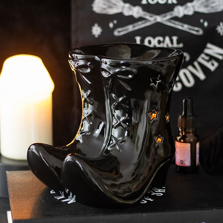Black Witch Boots Oil Burner – The Hare and the Moon